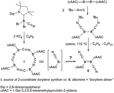 Closely related yet different: a borylene and its dimer are non ...