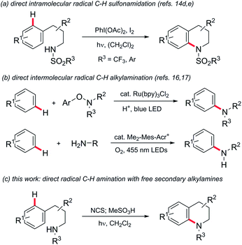 Radical-mediated direct C–H amination of arenes with secondary amines ...