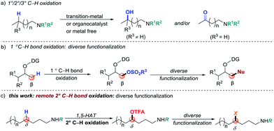 Diverse secondary C(sp 3 )–H bond functionalization via site-selective trifluoroacetoxylation of ...