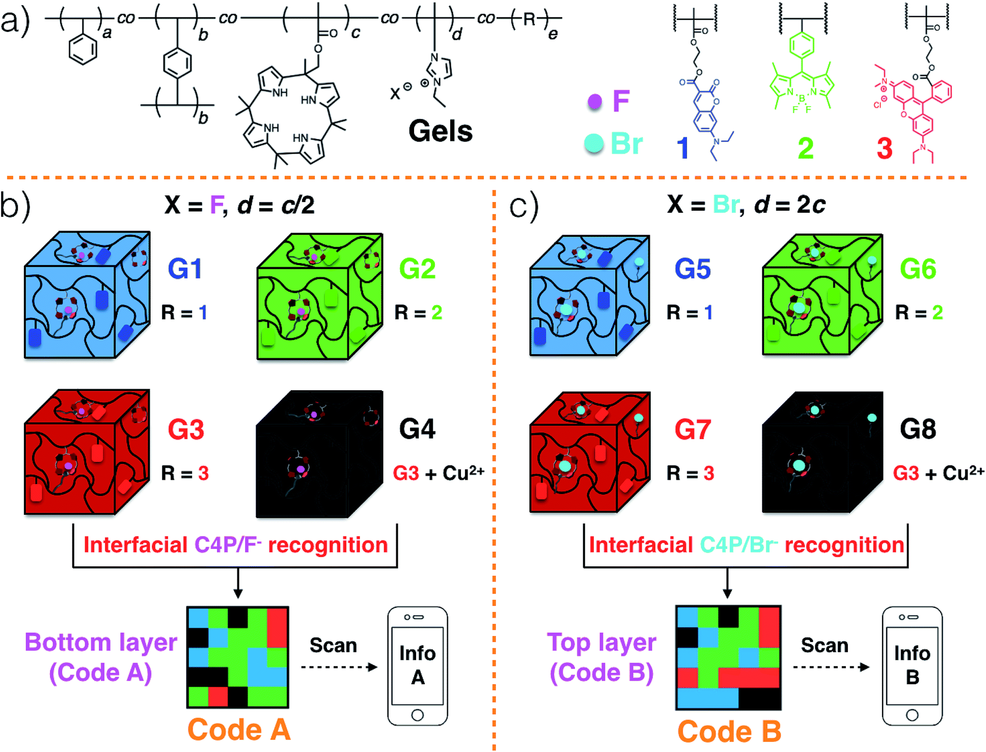 Double layer 3D codes: fluorescent supramolecular polymeric gels ...
