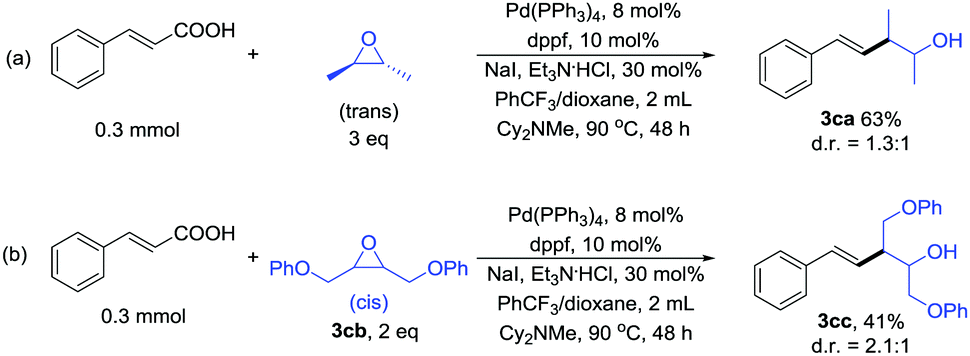 Pd-Catalyzed decarboxylative cross-coupling reactions of epoxides with ...