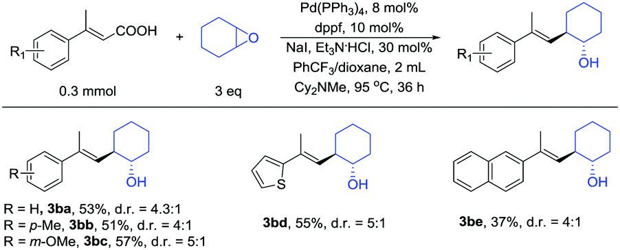 Pd-Catalyzed decarboxylative cross-coupling reactions of epoxides with ...