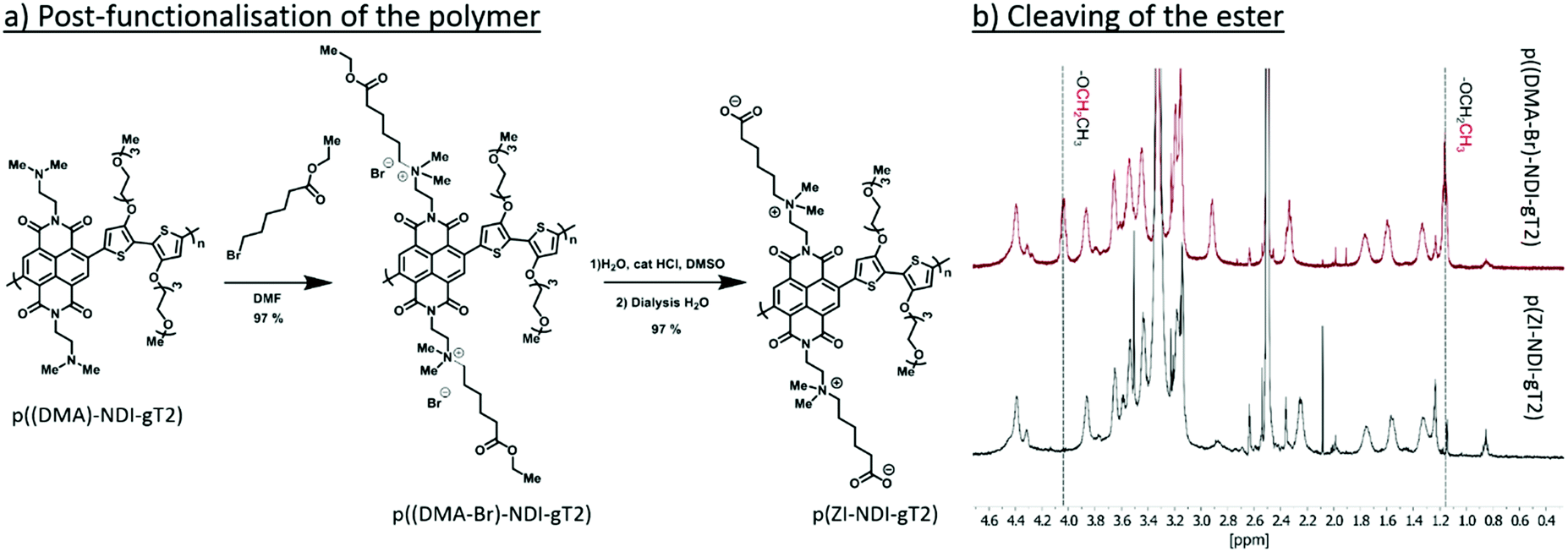 Design and evaluation of conjugated polymers with polar side chains as ...