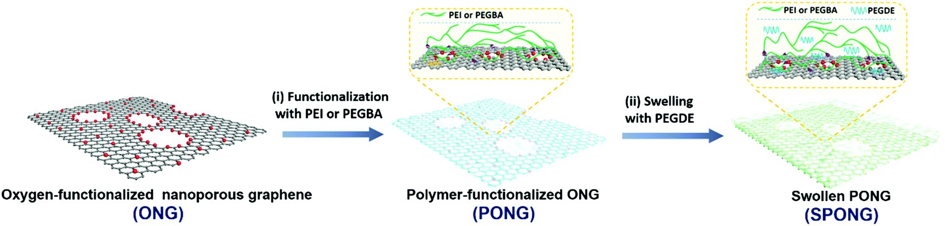 High-permeance polymer-functionalized single-layer graphene membranes that surpass the ...