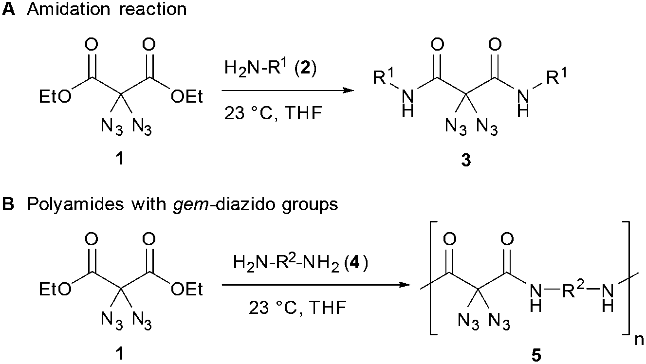 Functional polyamides with gem -diazido units: synthesis and ...