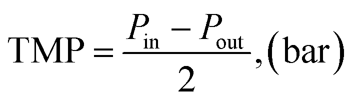 Pilot study on the effects of operating parameters on membrane fouling ...