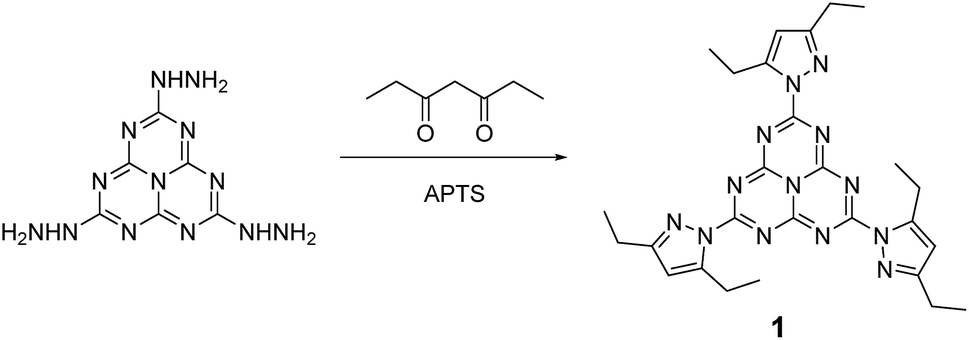Renewing accessible heptazine chemistry: 2,5,8-tris(3,5-diethyl ...