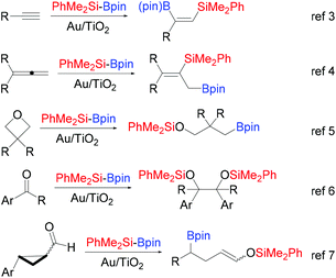 β-Borylation of conjugated carbonyl compounds with silylborane or bis ...