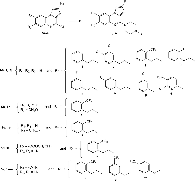 Synthesis of new piperazinyl-pyrrolo[1,2- a ]quinoxaline derivatives as ...