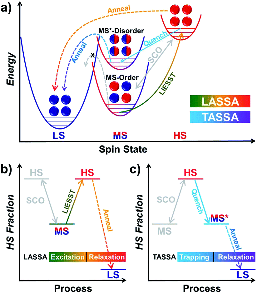 Light- and temperature-assisted spin state annealing: accessing the ...