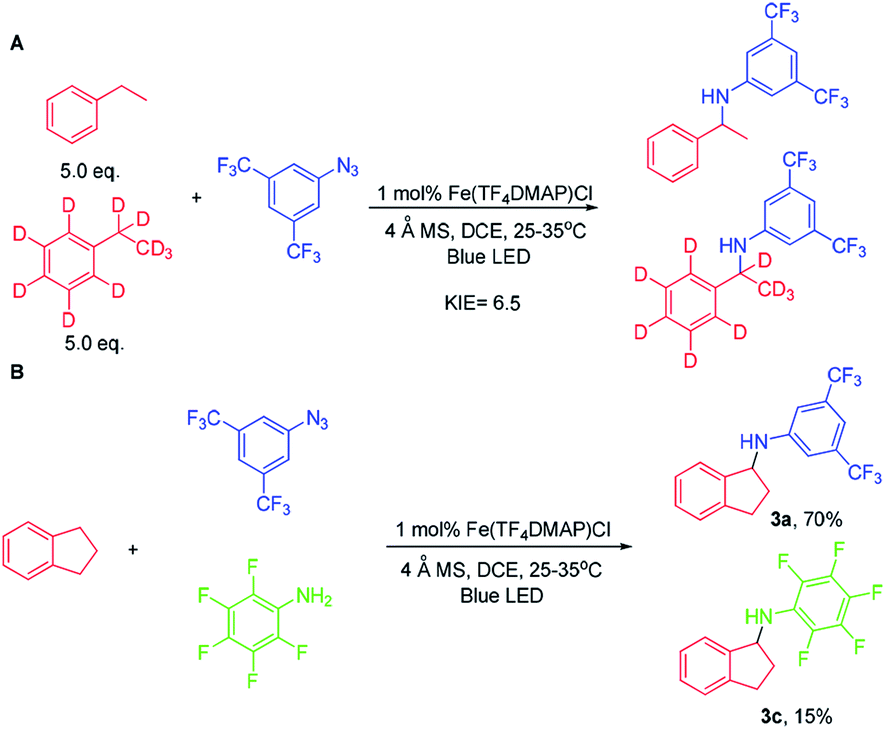 Iron porphyrin catalysed light driven C–H bond amination and alkene ...