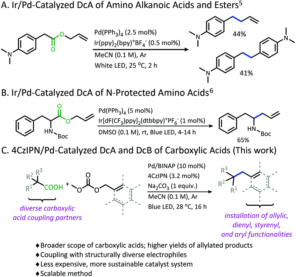 Organophotoredox/palladium dual catalytic decarboxylative Csp 3 –Csp 3 ...