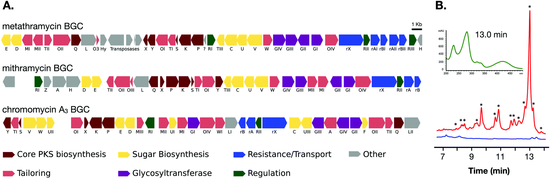 Metathramycin, a new bioactive aureolic acid discovered by heterologous ...