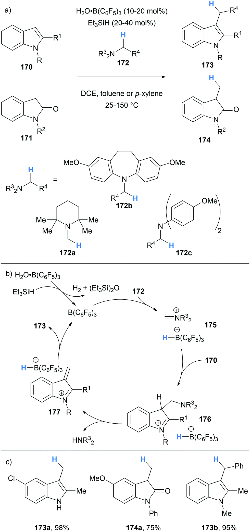 Electron deficient borane-mediated hydride abstraction in amines ...