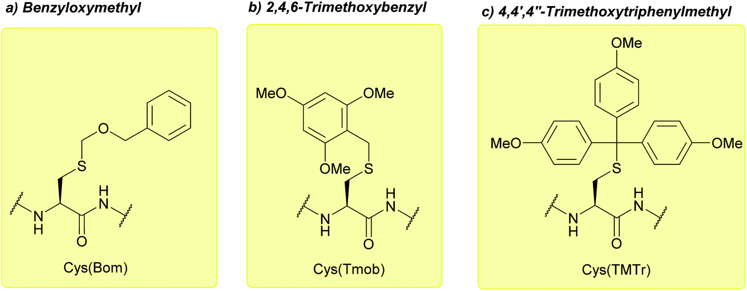 Cysteine protecting groups: applications in peptide and protein science ...