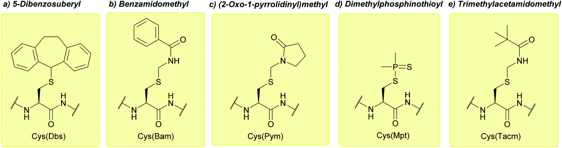 Cysteine protecting groups: applications in peptide and protein science ...