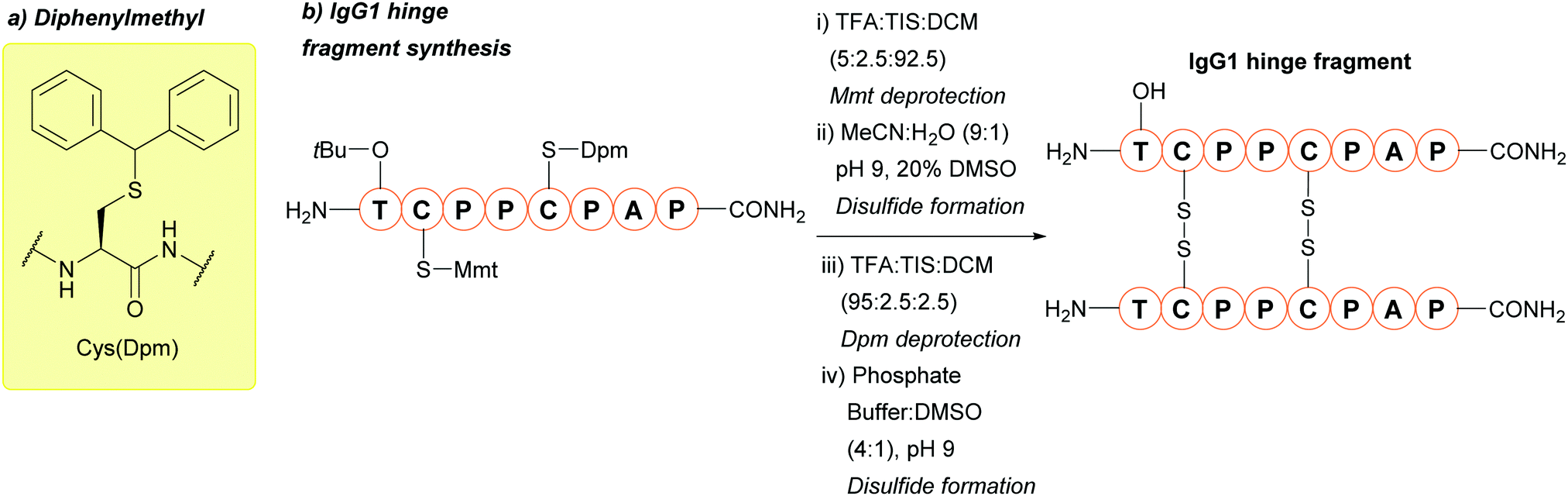 Cysteine protecting groups: applications in peptide and protein science ...