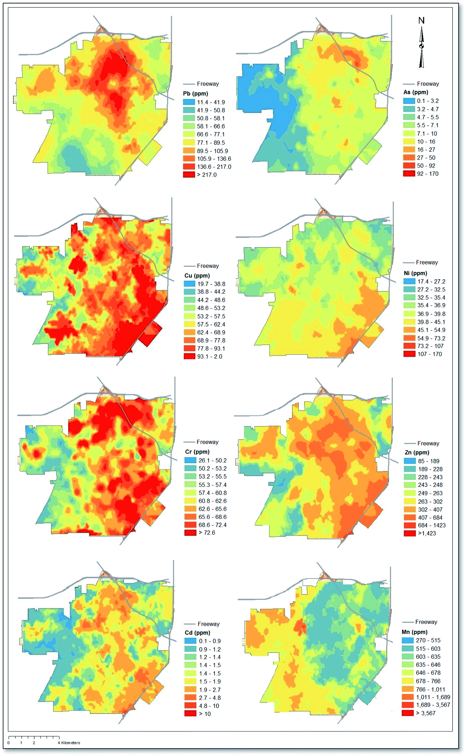 Risk assessment of soil heavy metal contamination at the census tract ...