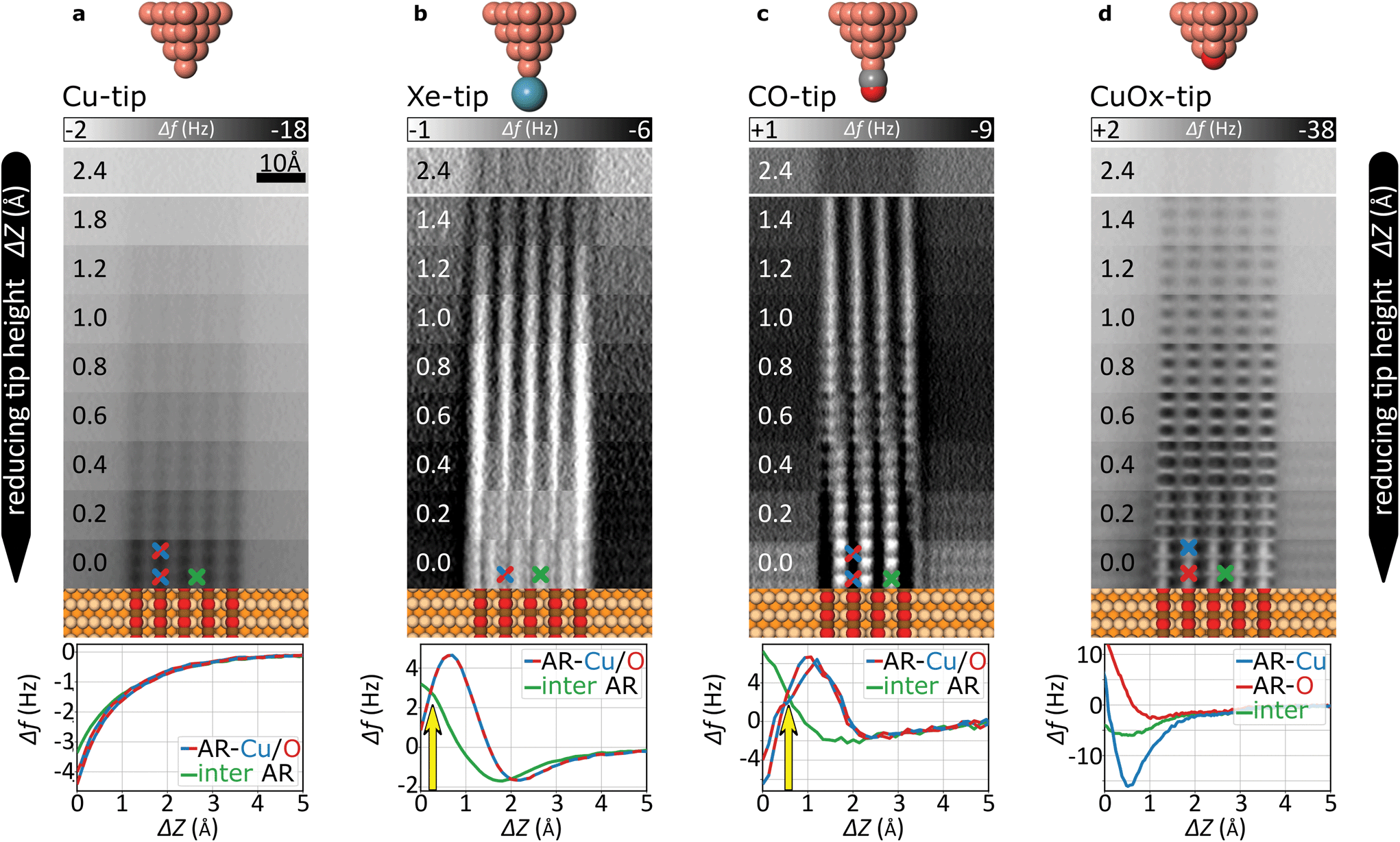 Benchmarking atomically defined AFM tips for chemical-selective imaging ...