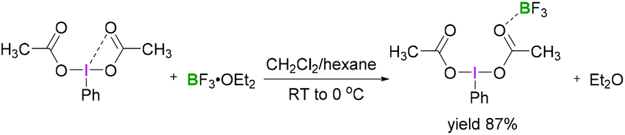 Reactions promoted by hypervalent iodine reagents and boron Lewis acids ...