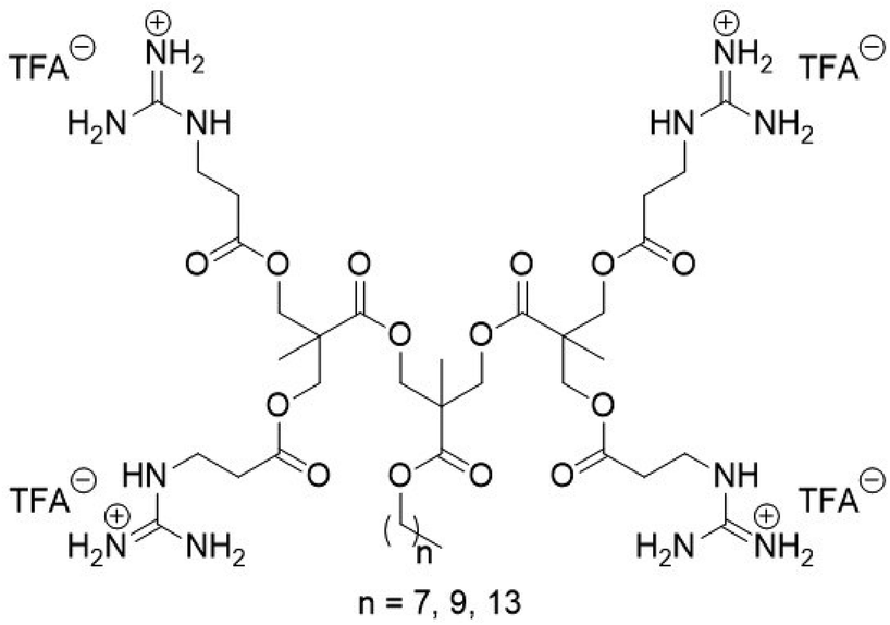 Guanidium-functionalized cationic molecular umbrellas as antibacterial ...
