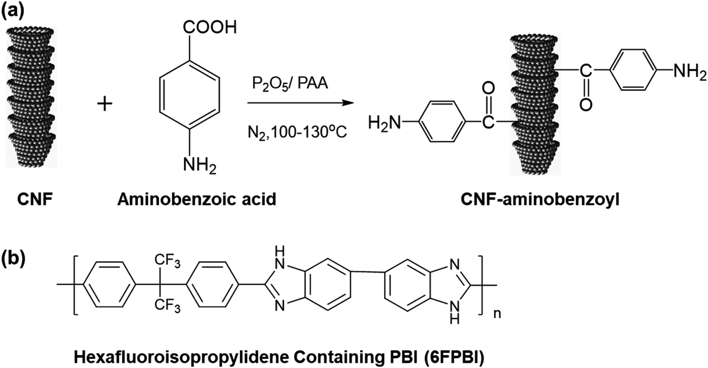 Nanocomposite membranes of polybenzimidazole and amine-functionalized ...