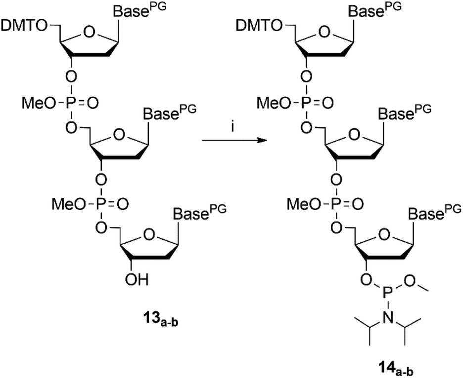 Synthesis of fully protected trinucleotide building blocks on a ...