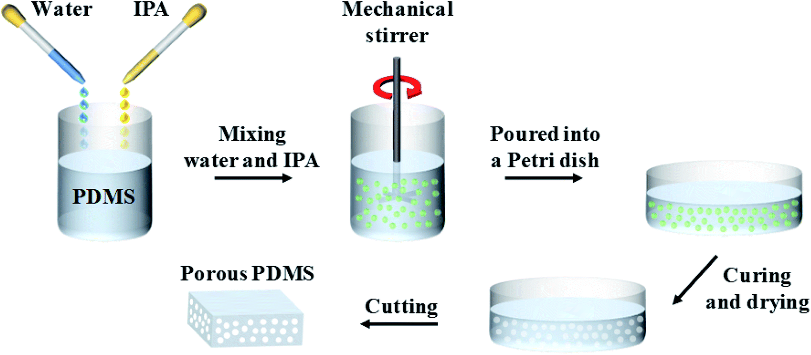 Fabrication of fine-pored polydimethylsiloxane using an isopropyl ...