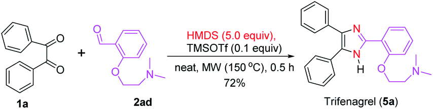 TMSOTf-catalyzed synthesis of trisubstituted imidazoles using ...