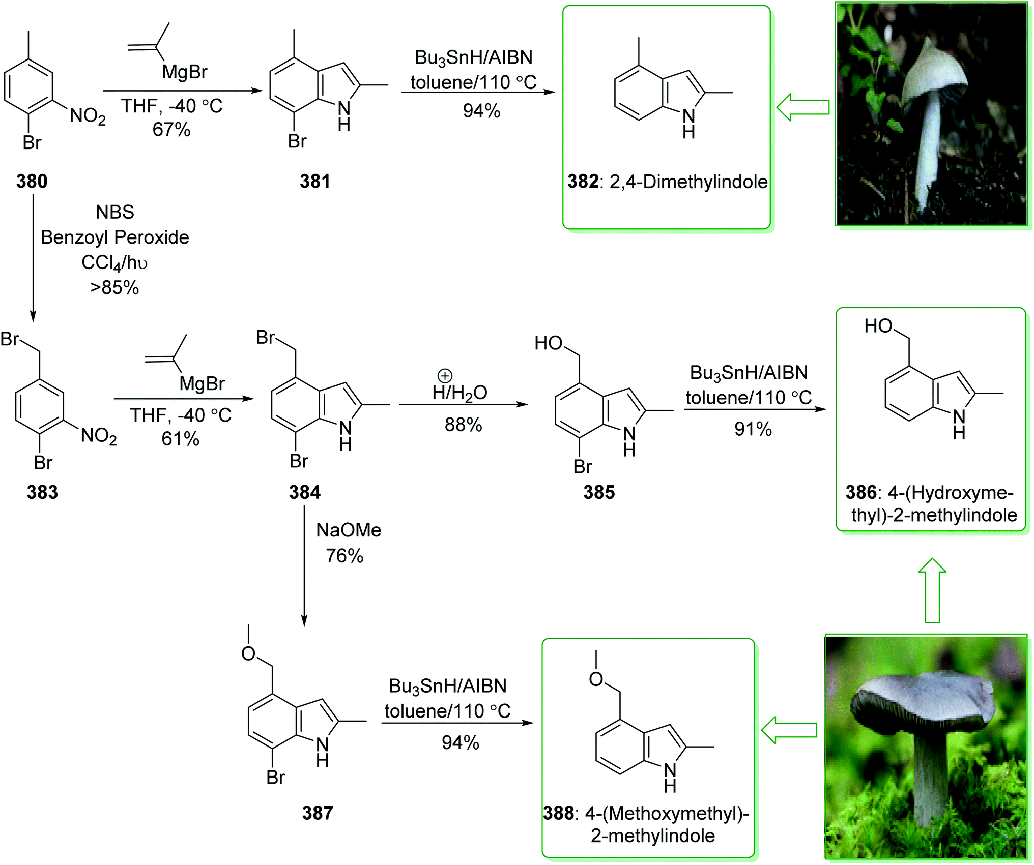 Synthesis of indole derivatives as prevalent moieties present in ...