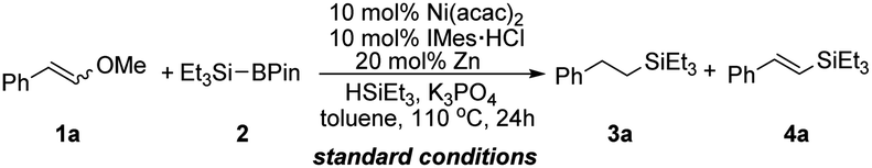 Nickel( ii )-catalyzed reductive silylation of alkenyl methyl ethers ...