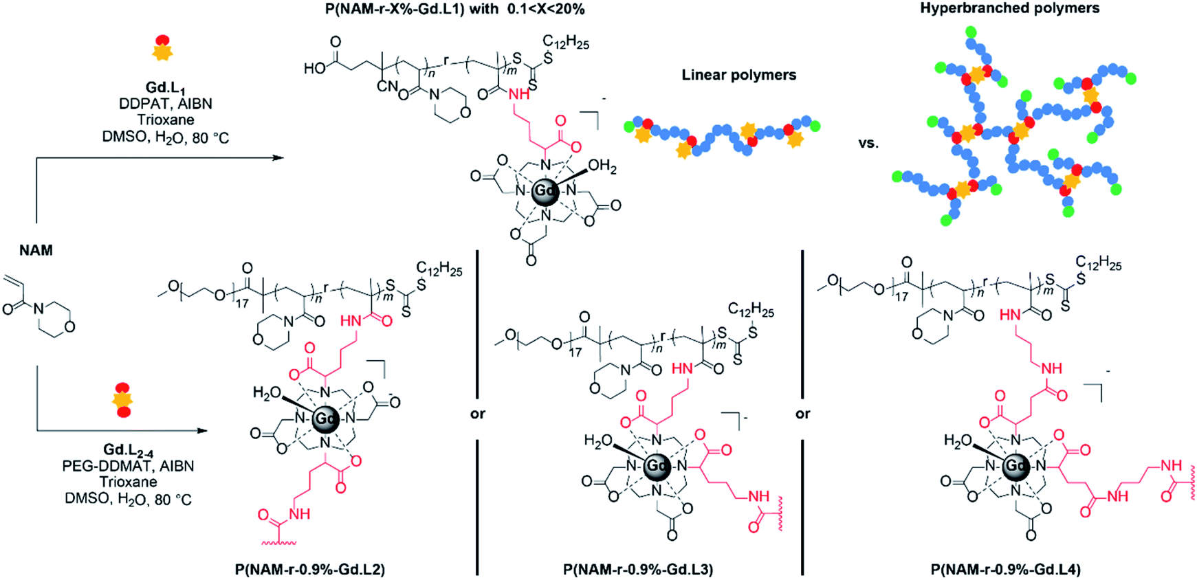 Polymerizable Gd( iii ) building blocks for the synthesis of high ...
