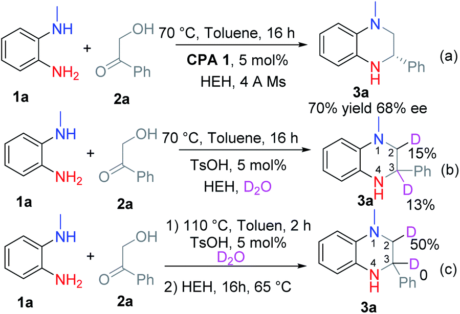 Catalytic asymmetric synthesis of N -substituted tetrahydroquinoxalines ...