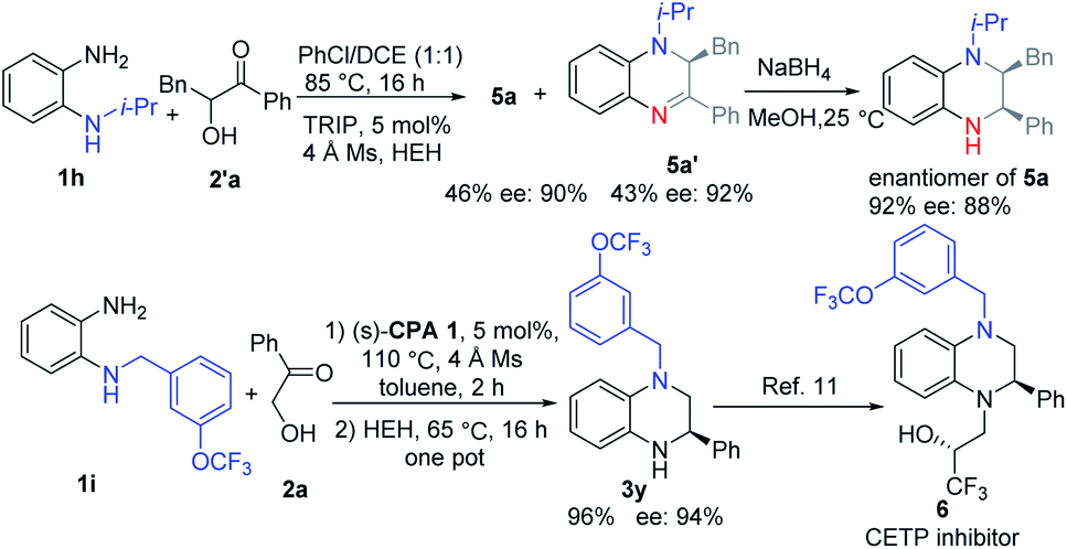 Catalytic asymmetric synthesis of N -substituted tetrahydroquinoxalines ...