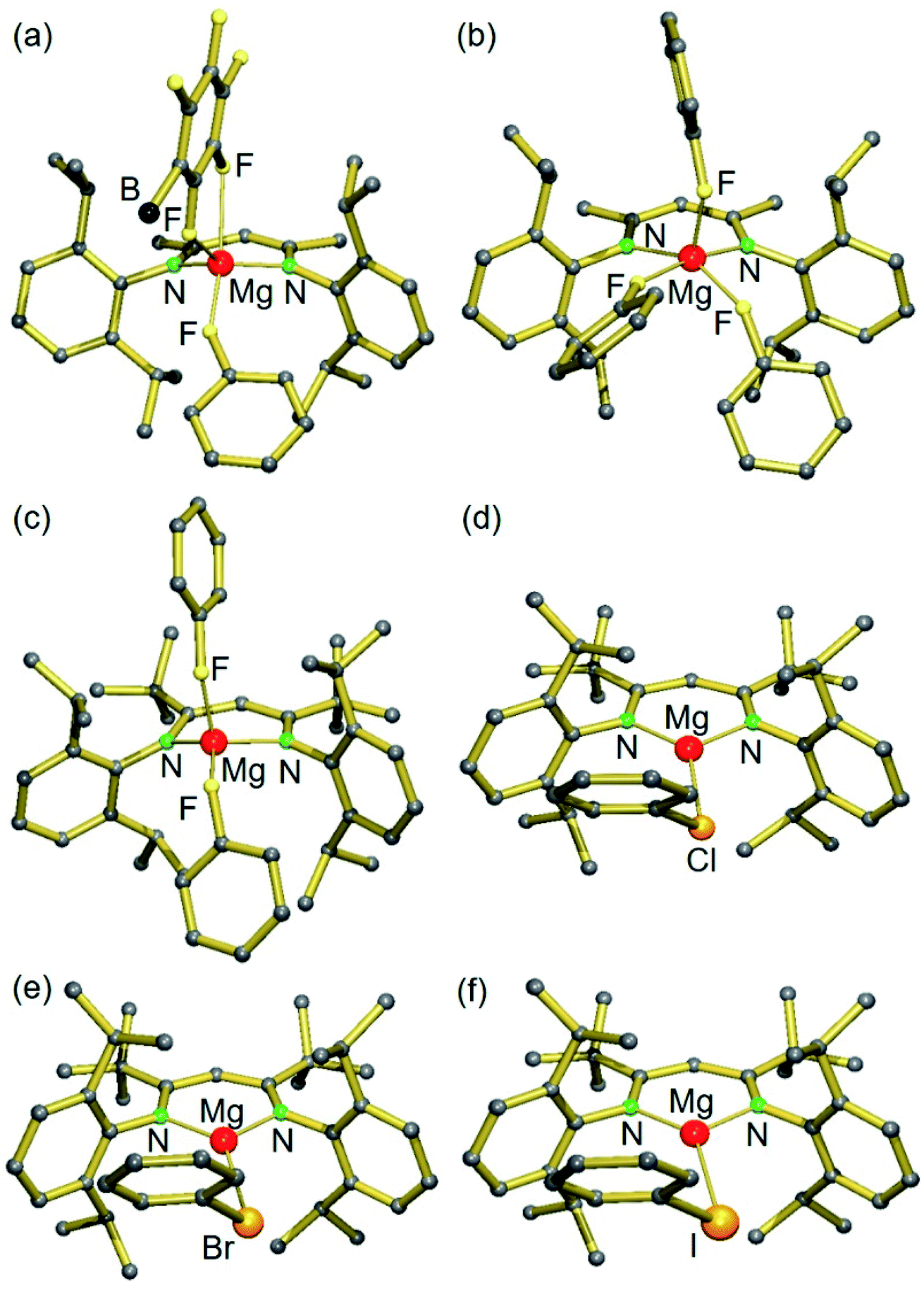 Magnesium–halobenzene bonding: mapping the halogen sigma-hole with a ...