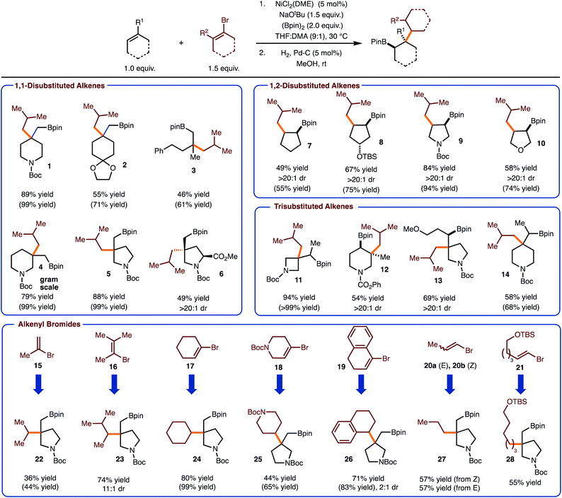 Construction of congested Csp 3 –Csp 3 bonds by a formal Ni-catalyzed ...