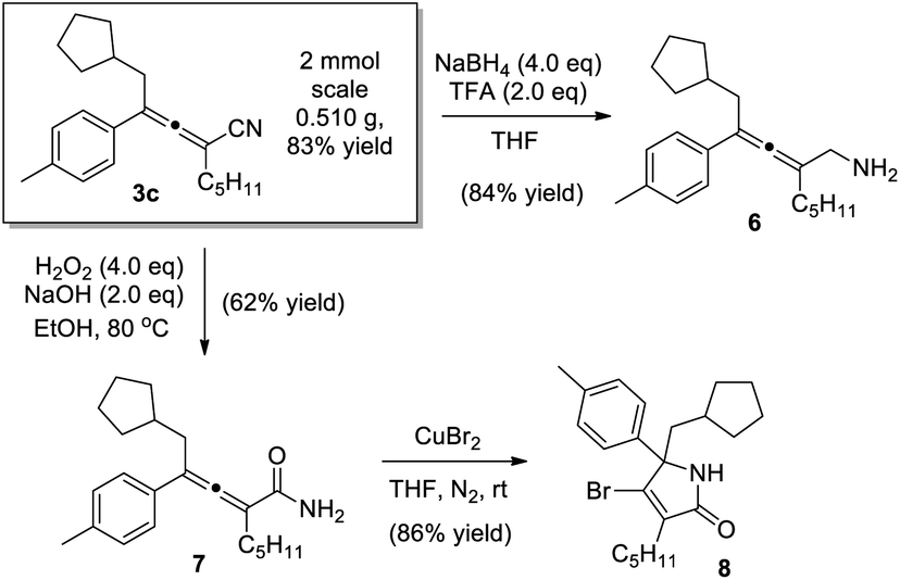 Decarboxylative 1,4-carbocyanation of 1,3-enynes to access tetra ...
