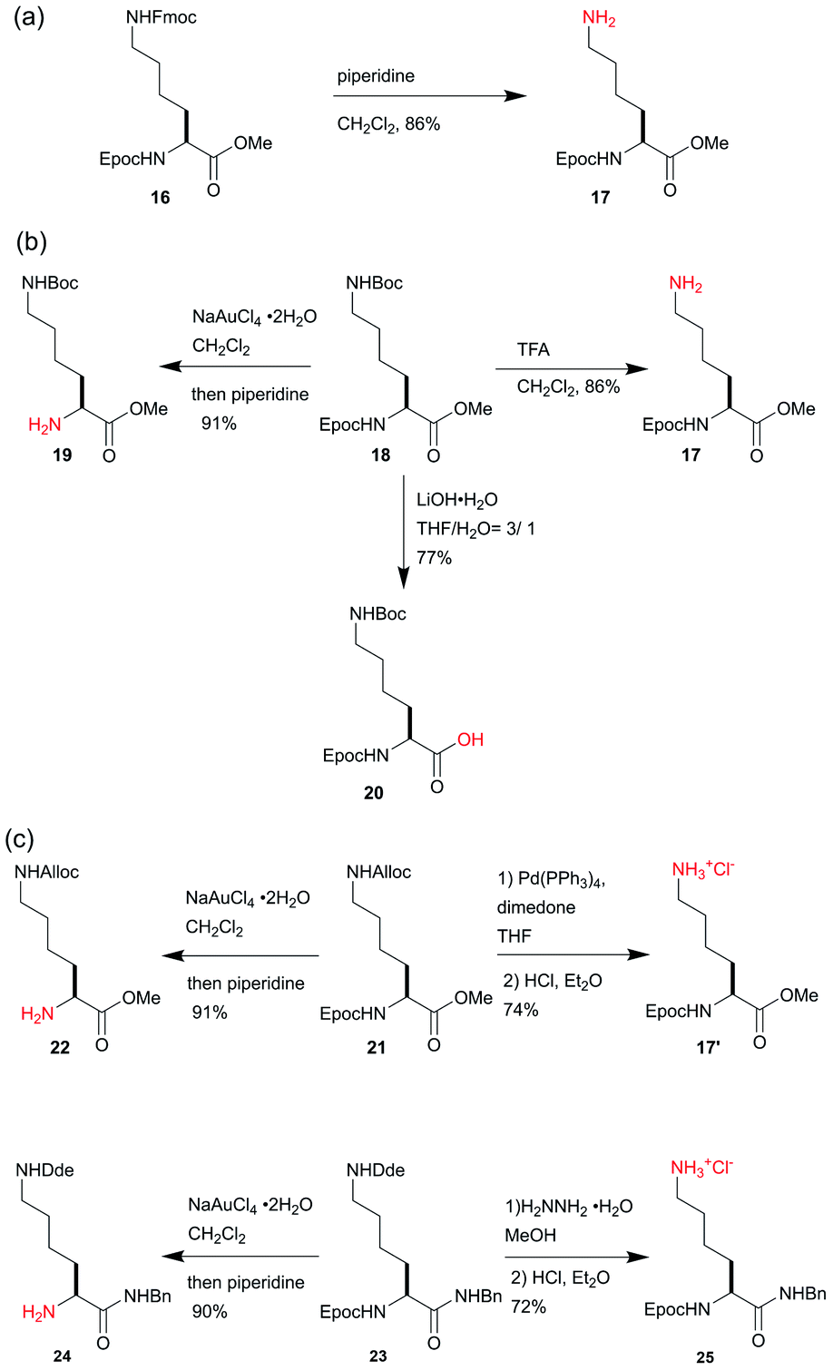Epoc group: transformable protecting group with gold( iii )-catalyzed ...