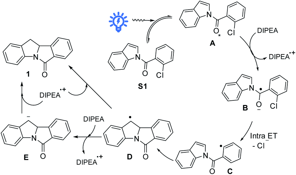 Direct photo-induced reductive Heck cyclization of indoles for the ...