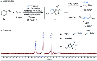 Copper-catalyzed borofunctionalization of styrenes with B 2 pin 2 and ...