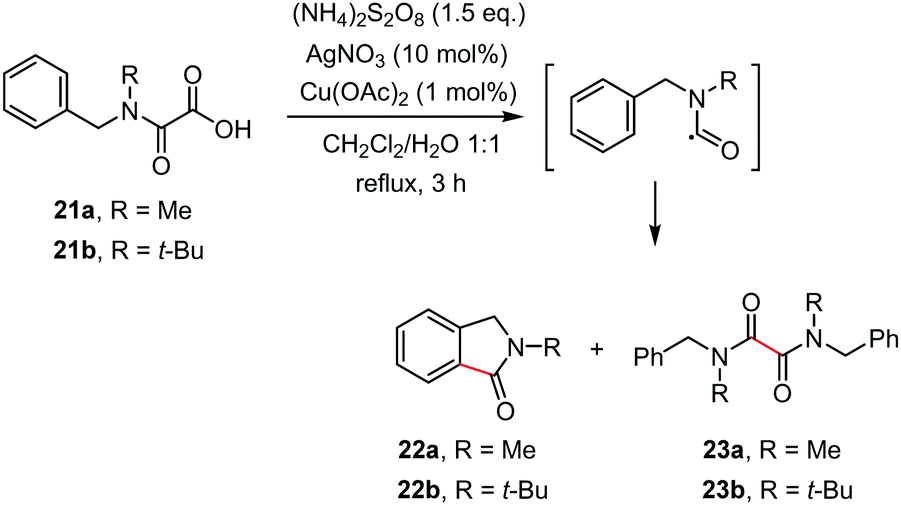 Oxamic acids: useful precursors of carbamoyl radicals - Chemical ...
