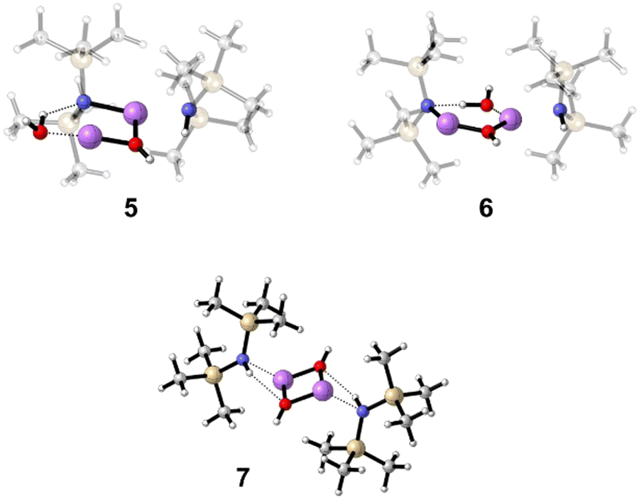 Reaction of lithium hexamethyldisilazide (LiHMDS) with water at ...