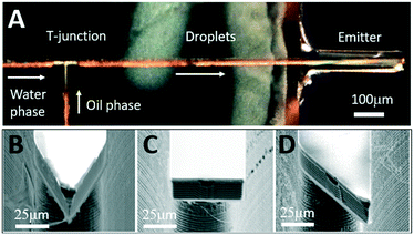 Droplet-assisted electrospray phase separation using an integrated ...