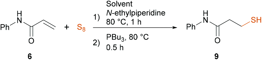 A stepwise one-pot synthesis of aliphatic thiols and their derivatives ...