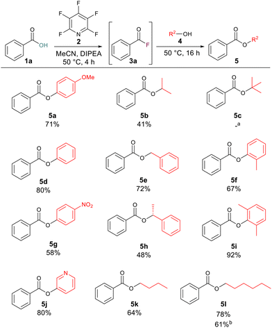 One-pot ester and thioester formation mediated by pentafluoropyridine ...