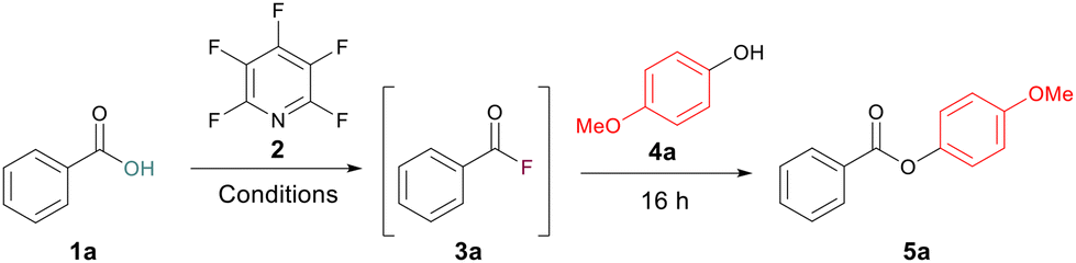 One-pot ester and thioester formation mediated by pentafluoropyridine ...