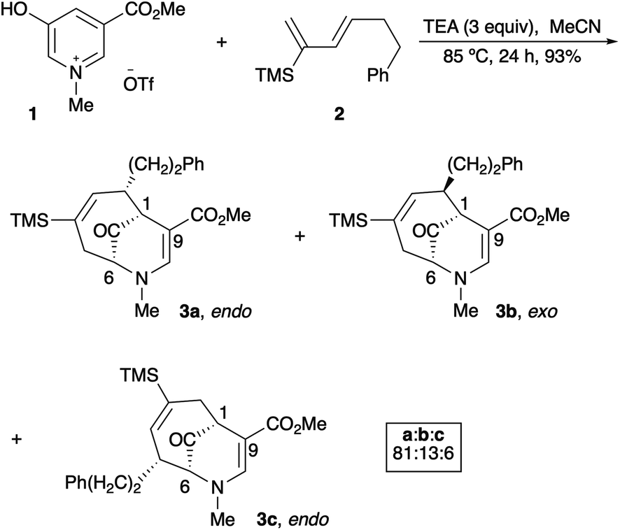 Oxidative bridgehead functionalization of (4 + 3) cycloadducts obtained ...