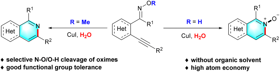 Facile synthesis of isoquinolines and isoquinoline N -oxides via a copper-catalyzed ...