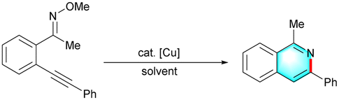 Facile synthesis of isoquinolines and isoquinoline N -oxides via a copper-catalyzed ...