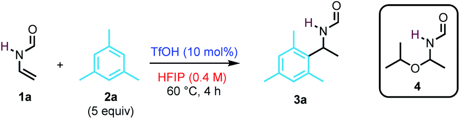 Hydroarylation of enamides enabled by HFIP via a hexafluoroisopropyl ...